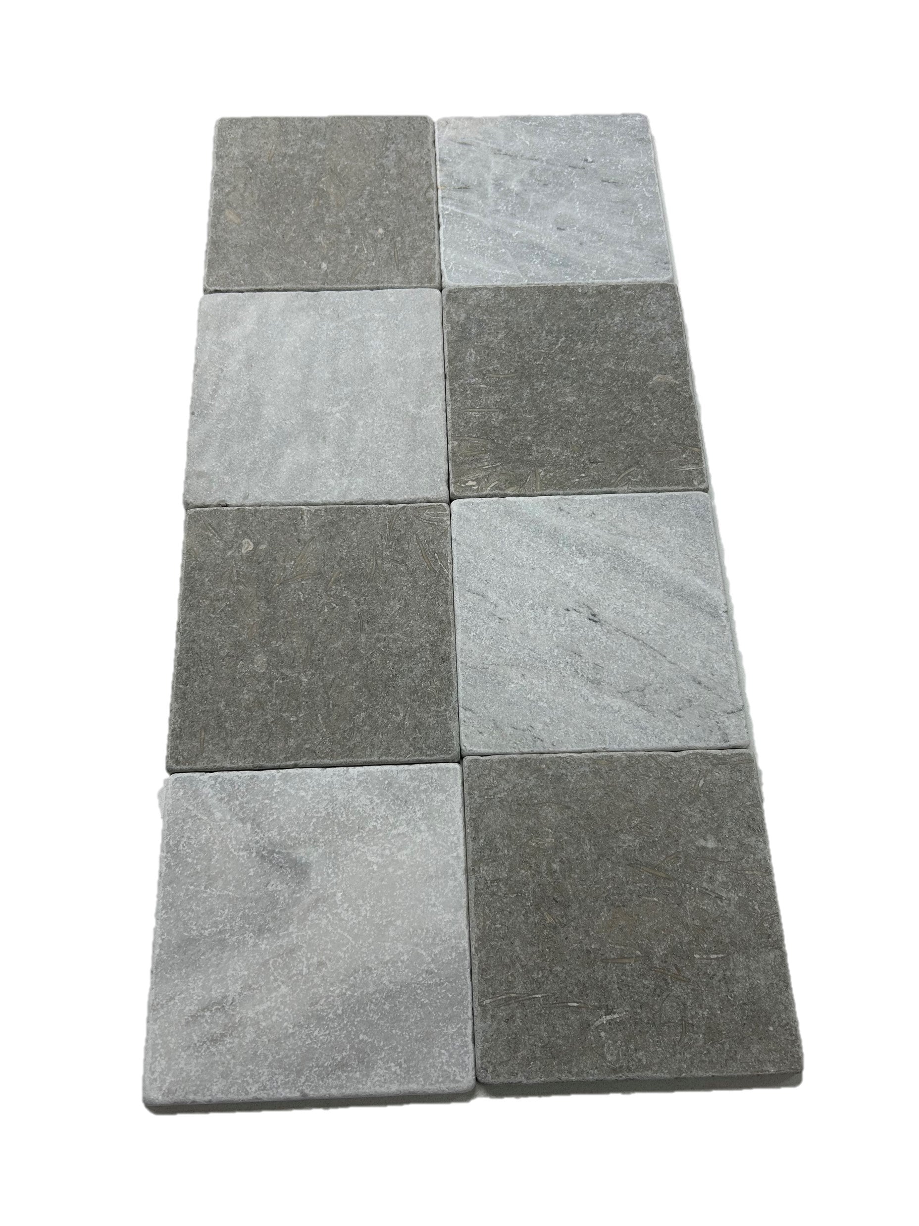 SOLTO MARBLE & CHATEAU LIMESTONE TUMBLED CHECKERBOARD – Graystone Tile ...