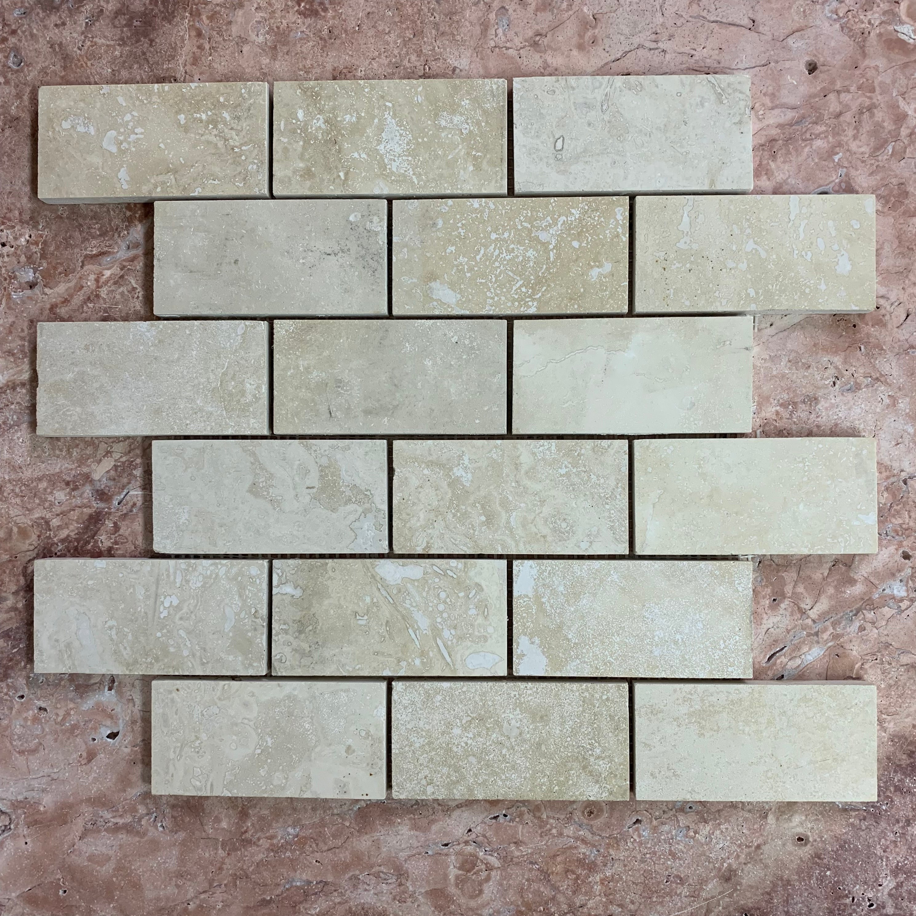 CLASSIC TRAVERTINE BRICKBOND HONED AND FILLED MOSAIC – Graystone Tile ...