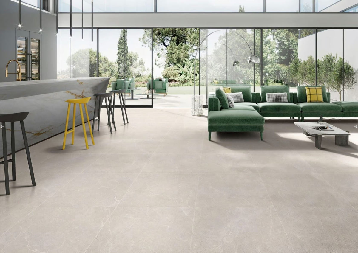 Oglio Beige Porcelain Matte Tile 600x600x9 | Graystone Tiles ...