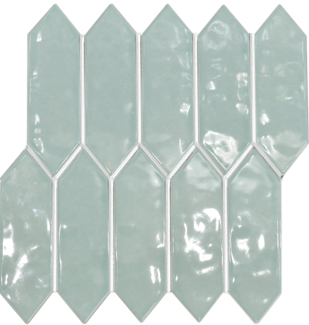 AQUA GLOSS POLYGON PORCELAIN MOSAIC – Graystone Tile & Design Studio