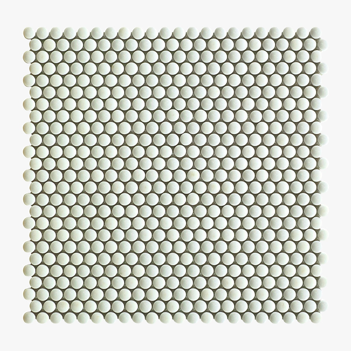 Aquamar Matte & Gloss Mini Penny Round Porcelain Mosaic — Graystone ...