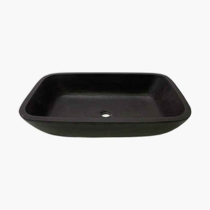 Black Honed Sydney Ii Basalt Vessel Sink — Graystone Tiles & Design Studio