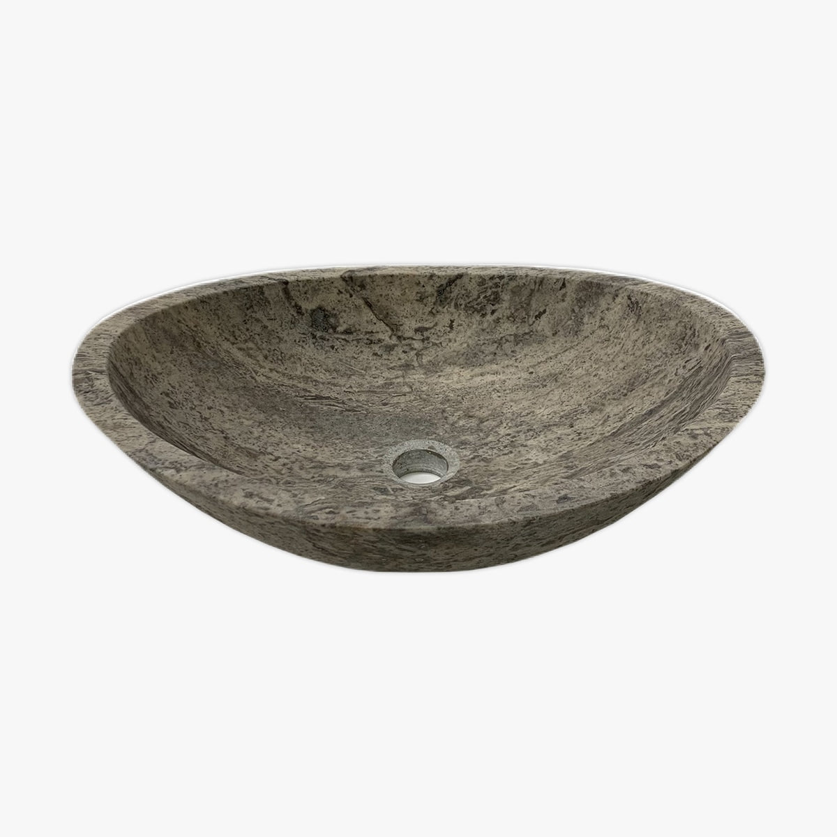 Silver Honed Florence Travertine Vessel Sink — Graystone Tiles & Design ...