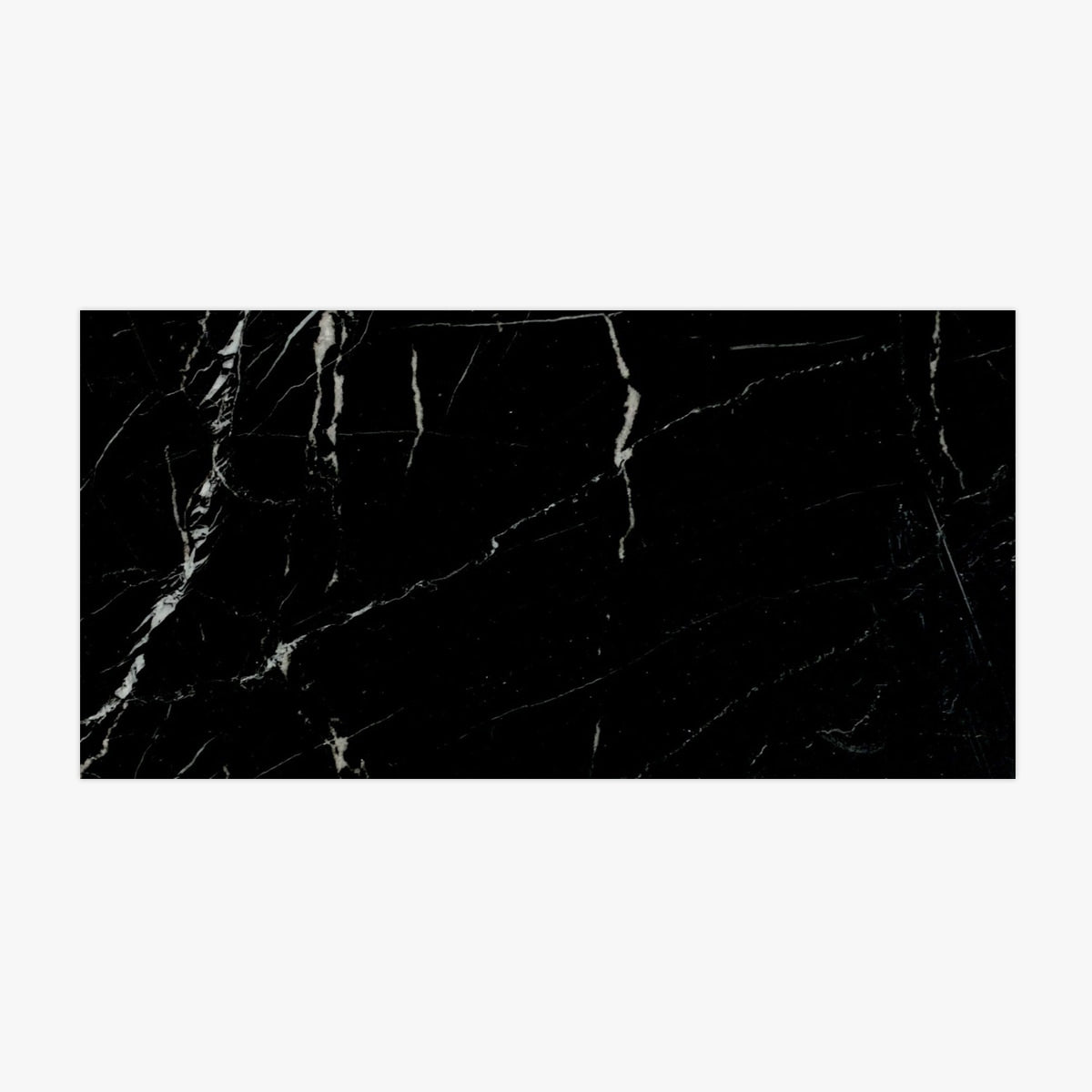 Nero Marquina Honed 610x305 Marble Tile — Graystone Tiles & Design Studio