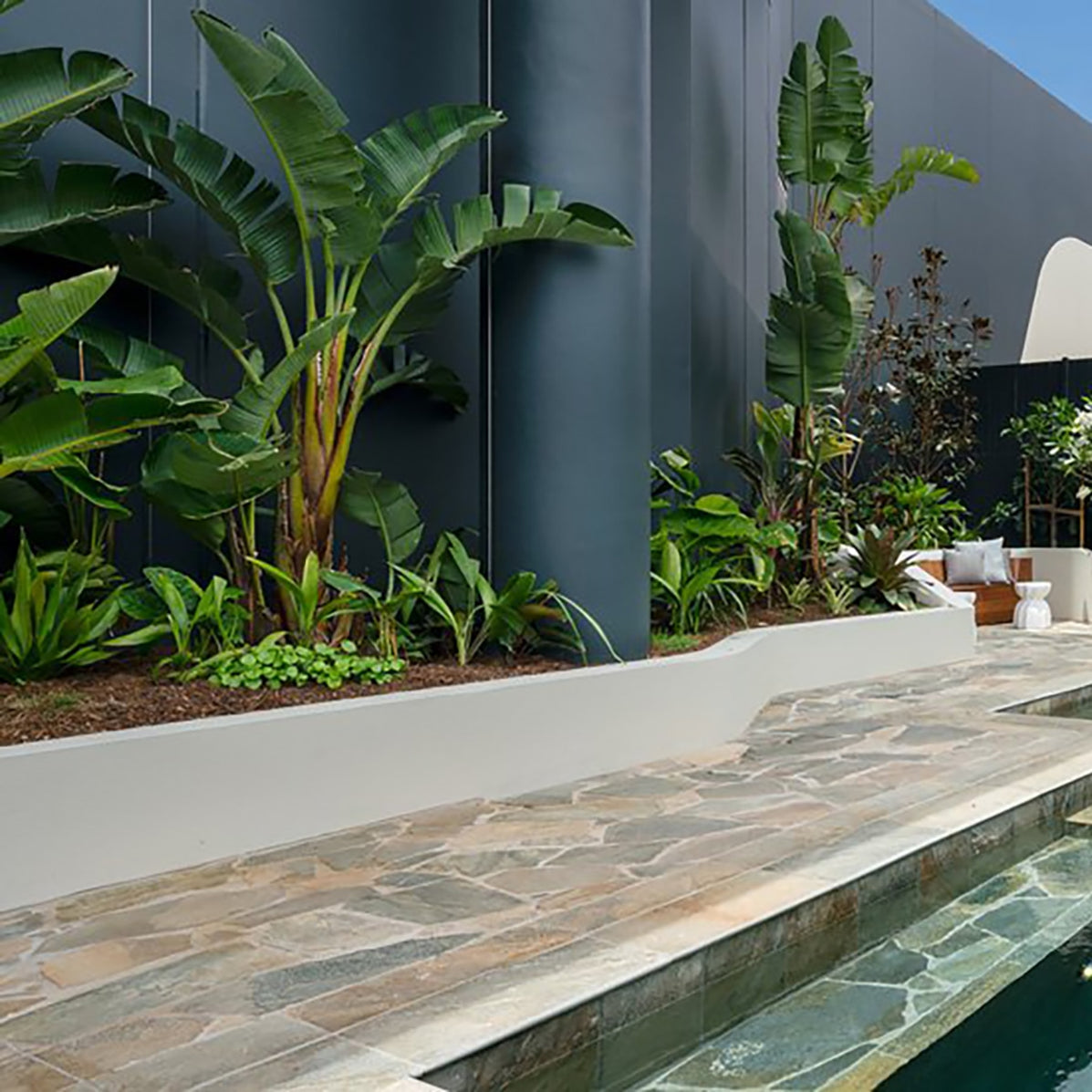 Azuma Smooth Split Face Quartz Crazy Pave — Graystone Tiles & Design Studio