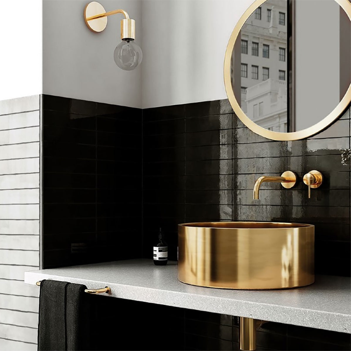 California Black Glazed 58x242 Porcelain Tile — Graystone Tiles ...