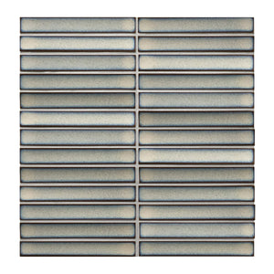 Raku Faint Green Gloss Kitkat Mosaic Mosaic — Graystone Tiles & Design ...