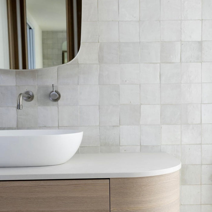 Zellige Ecru Off White Matte Moroccan Square Zellige Tile — Graystone ...