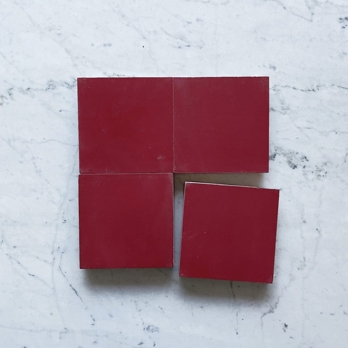 Scarlet Matte 100x100 Zellige Tile — Graystone Tiles & Design Studio