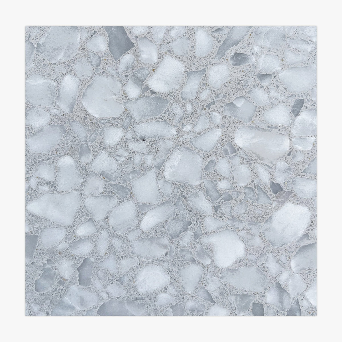 Light Grey Italian Matte 400x400 Terrazzo Tile — Graystone Tiles ...