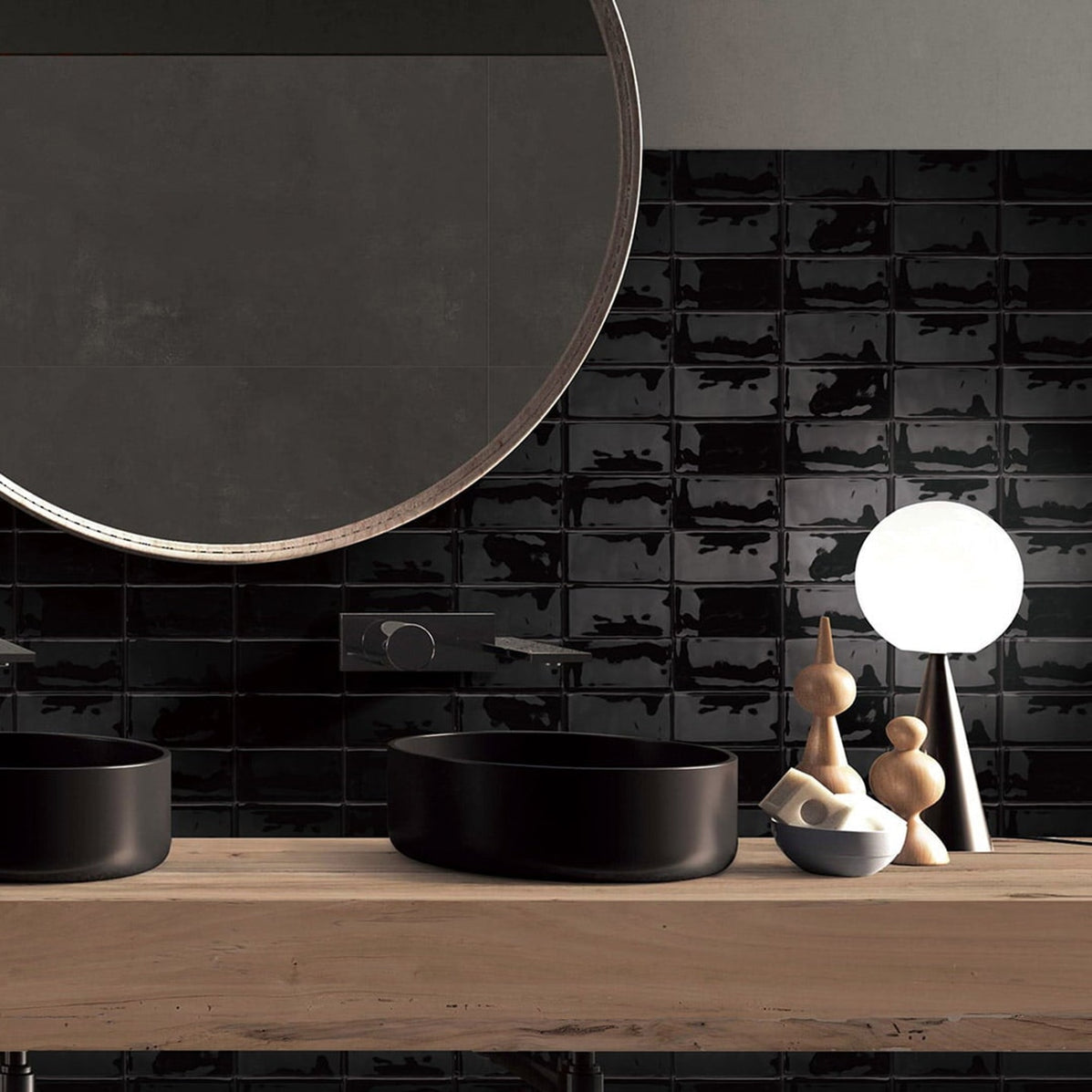 Midnight Gloss 100x100 Porcelain Tile — Graystone Tiles & Design Studio