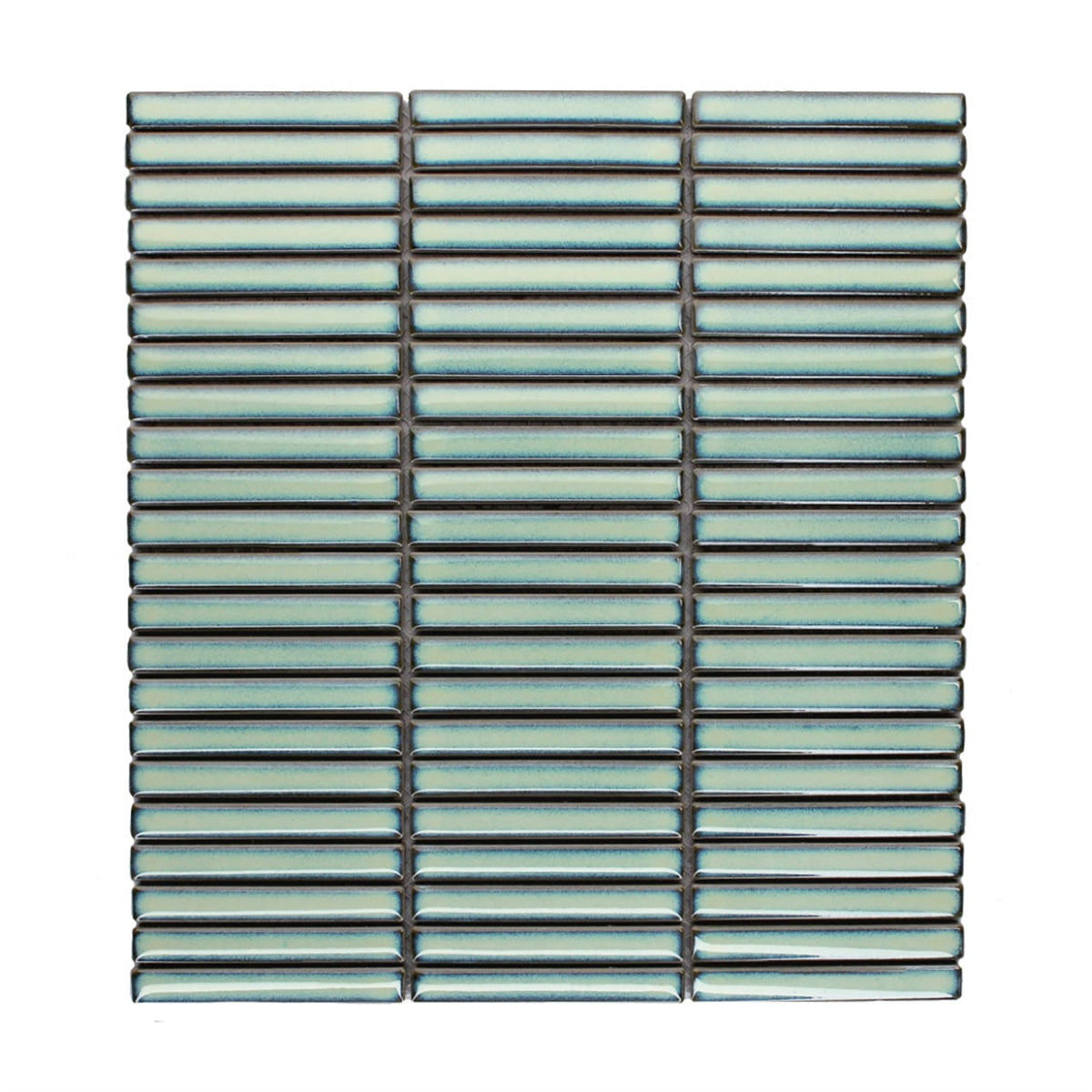 Antique Green Gloss Small Kitkat Porcelain Mosaic — Graystone Tiles ...