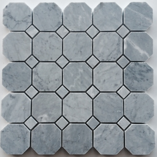 ITALIAN GREY OCTAGON WITH GREY DOT HONED MOSAIC – Graystone Tile ...